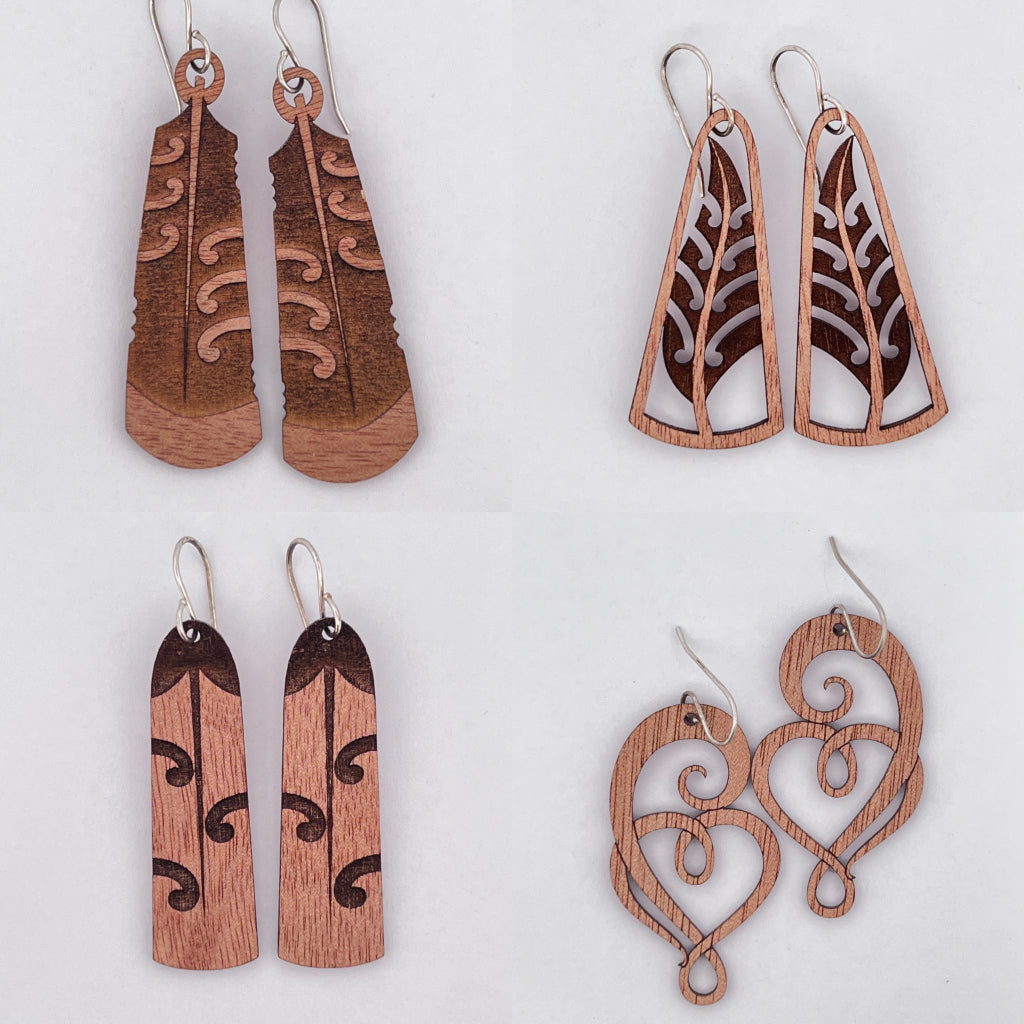 Kristal Designer Earrings (Wood) – Thompsoncarvers